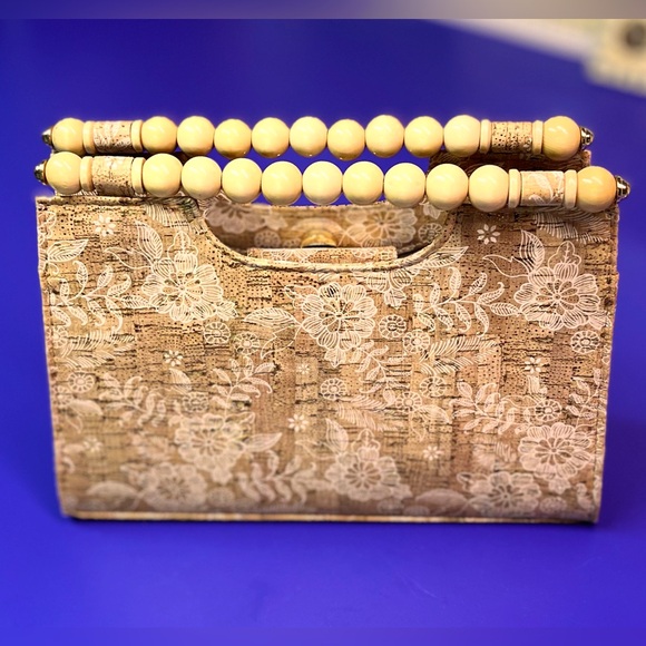Haute Hippie | Bags | Haute Hippy Bamboo Cork Purse W White Floral ...